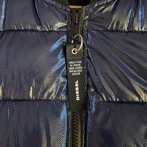 Diesel | Jackets & Coats | Diesel Mens Diesel Wona Blue Quilted Bomber ...